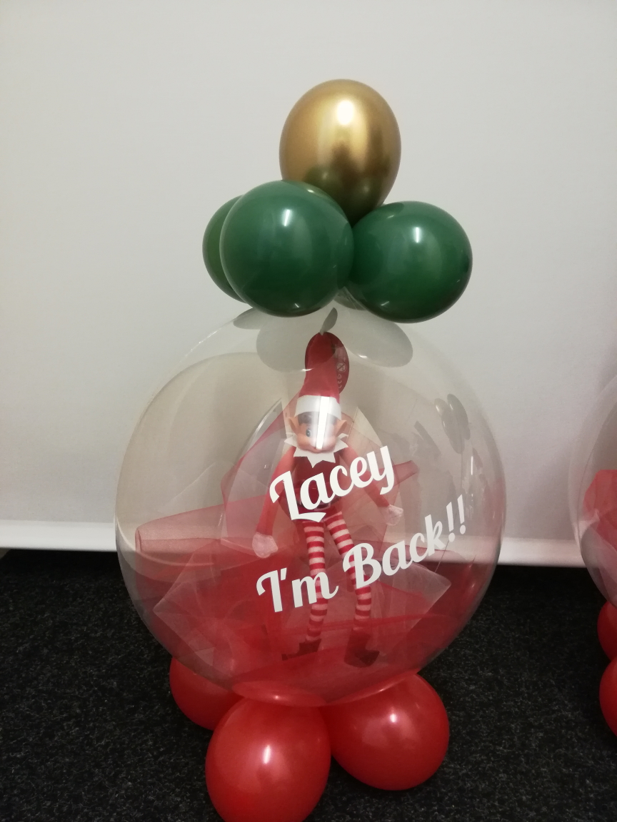 Elf in a bubble balloon : Party Blowout Cumbernauld Glasgow